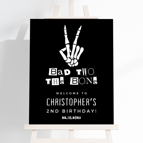 Bad Two the Bone Welcome Sign - Etsy