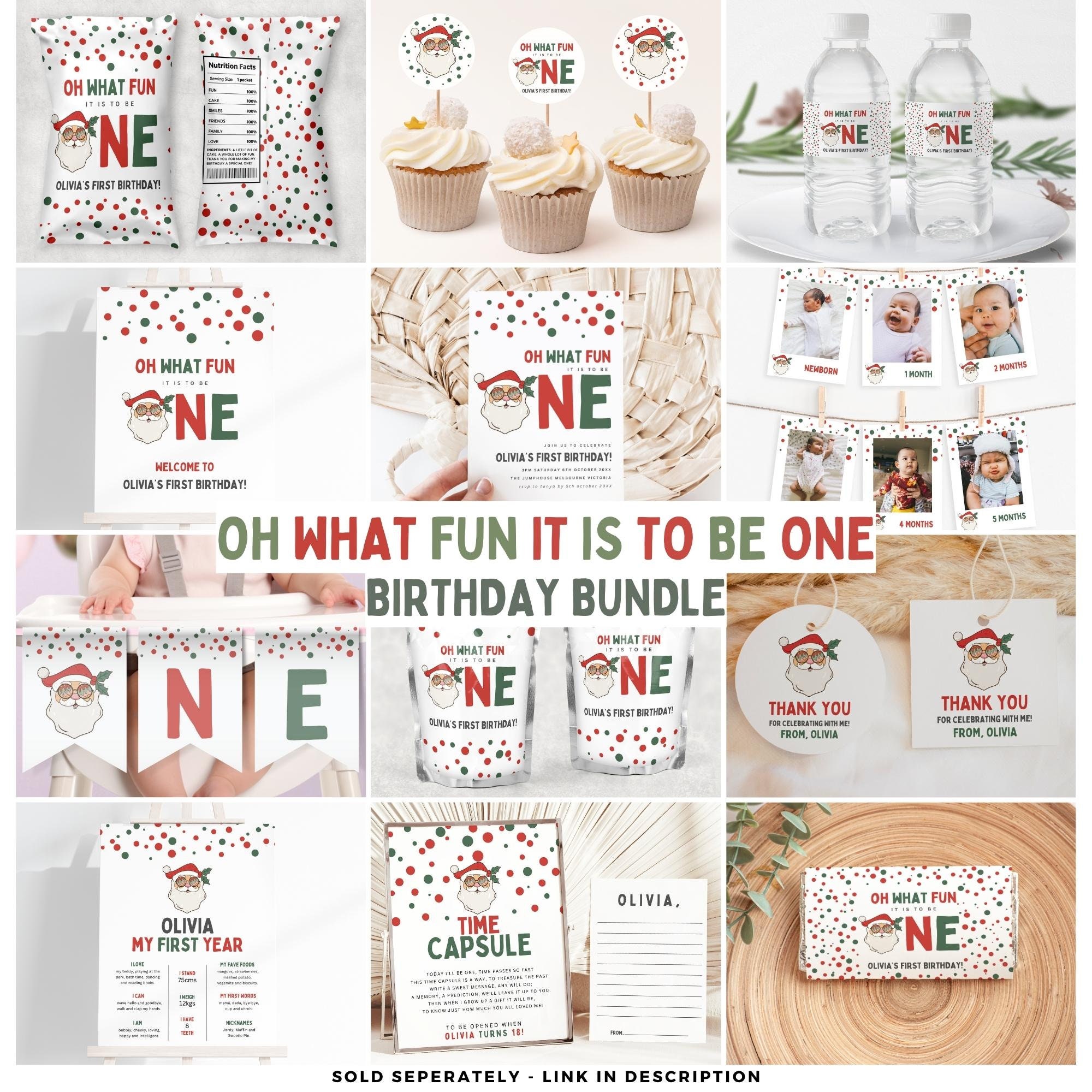 Oh What Fun It is to Be One Time Capsule Sign With Matching Message ...