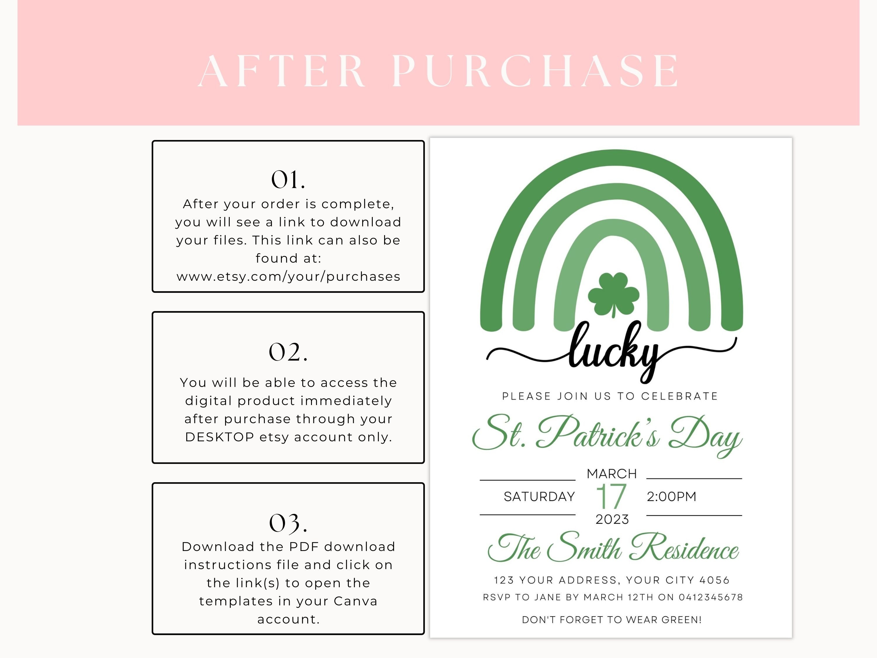 Editable St Patricks Day Printable Invite, St Patricks Invitation ...