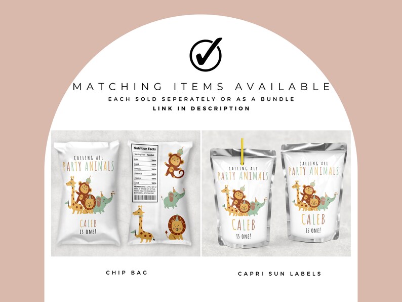 Calling All Party Animals Welcome Sign, Editabe Wild One Zoo Safari ...