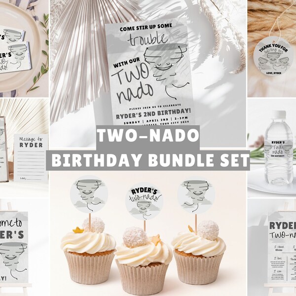 Twonado Birthday Decorations - Etsy