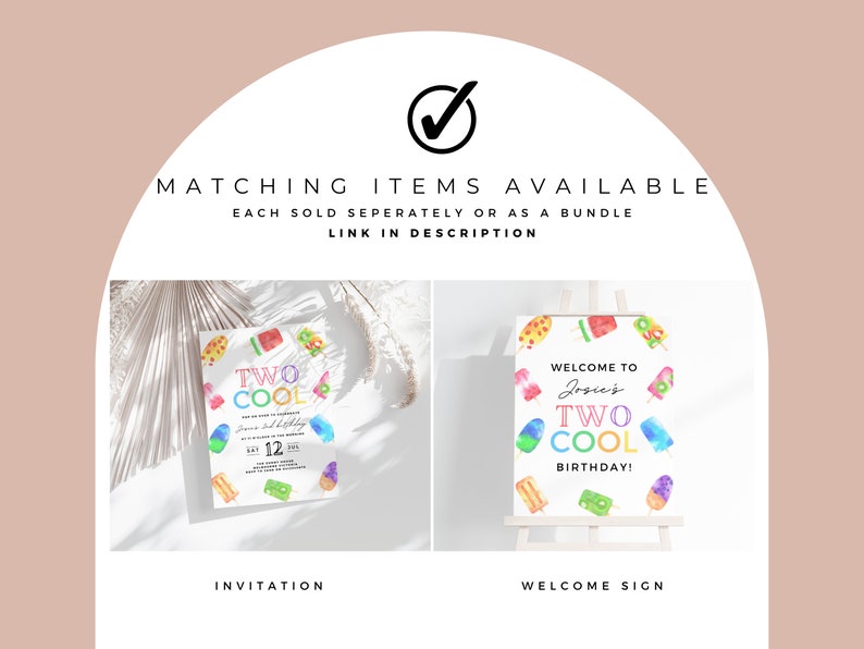 Two Cool Popsicle Milestone Sign Template, Editable 2nd Birthday Girl ...