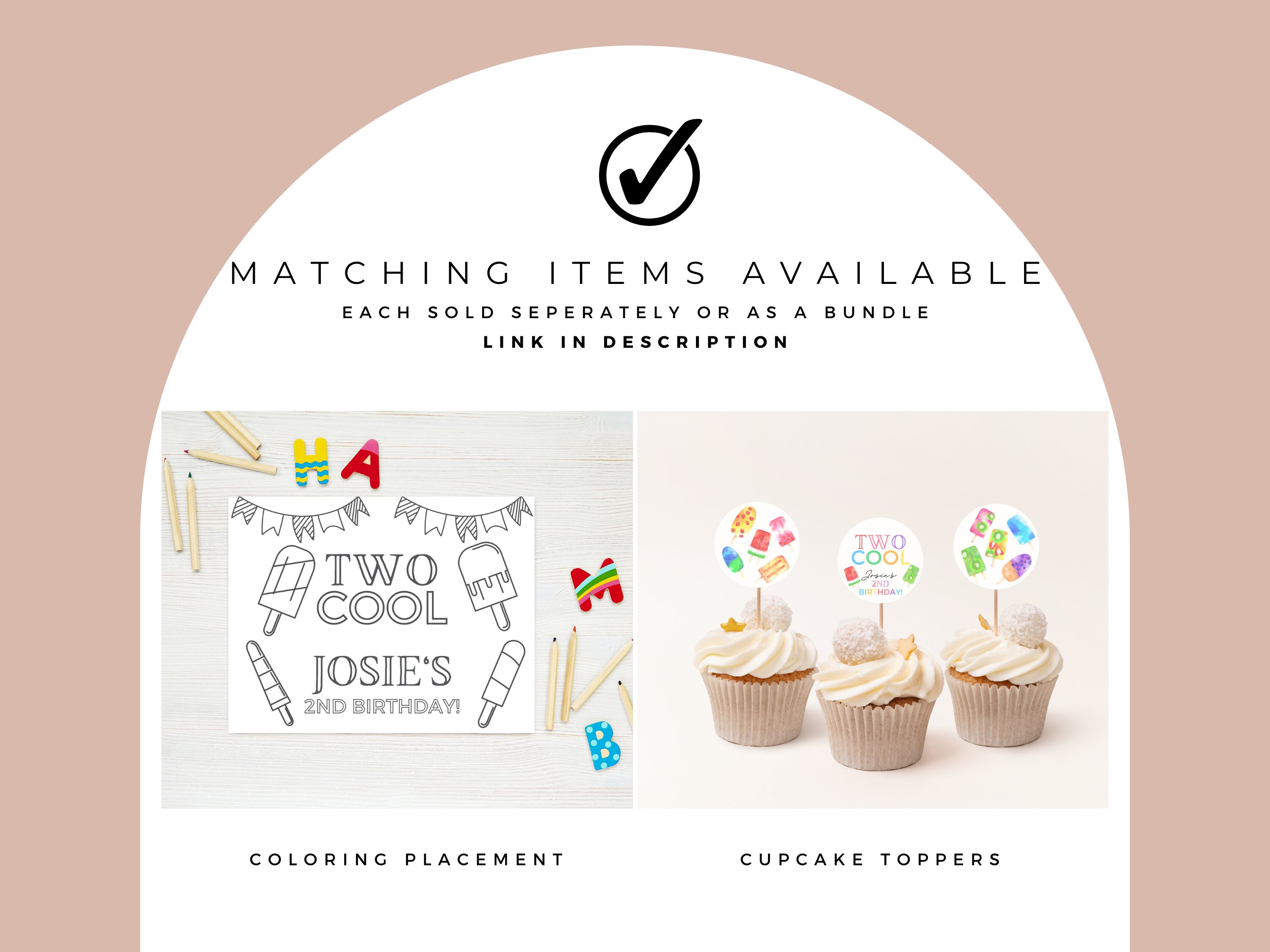 Two Cool Popsicle Capri Sun Labels, Editable 2nd Birthday Girl Rainbow ...