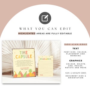 Twotti Frutti Time Capsule Sign Template, Girl 2nd Birthday Printable ...