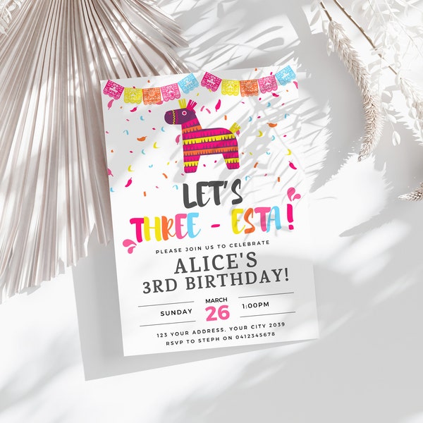 Digital Three Esta Invitation - Etsy