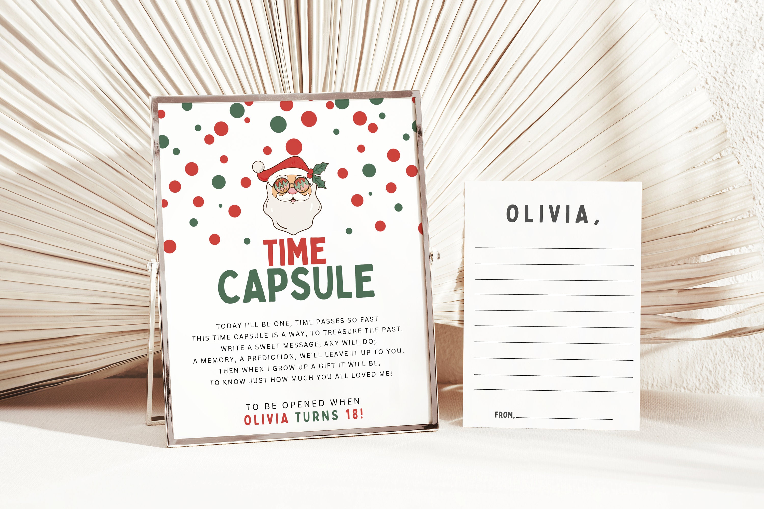 Oh What Fun It is to Be One Time Capsule Sign With Matching Message ...