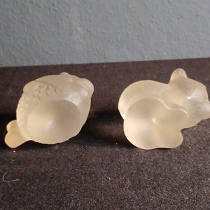 Vintage,goebel,frosted,satin,decorative,art Glass,glass,fish and Bear ...