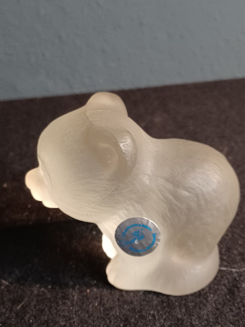 Vintage,goebel,frosted,satin,decorative,art Glass,glass,fish and Bear ...