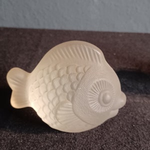 Vintage,goebel,frosted,satin,decorative,art Glass,glass,fish and Bear ...