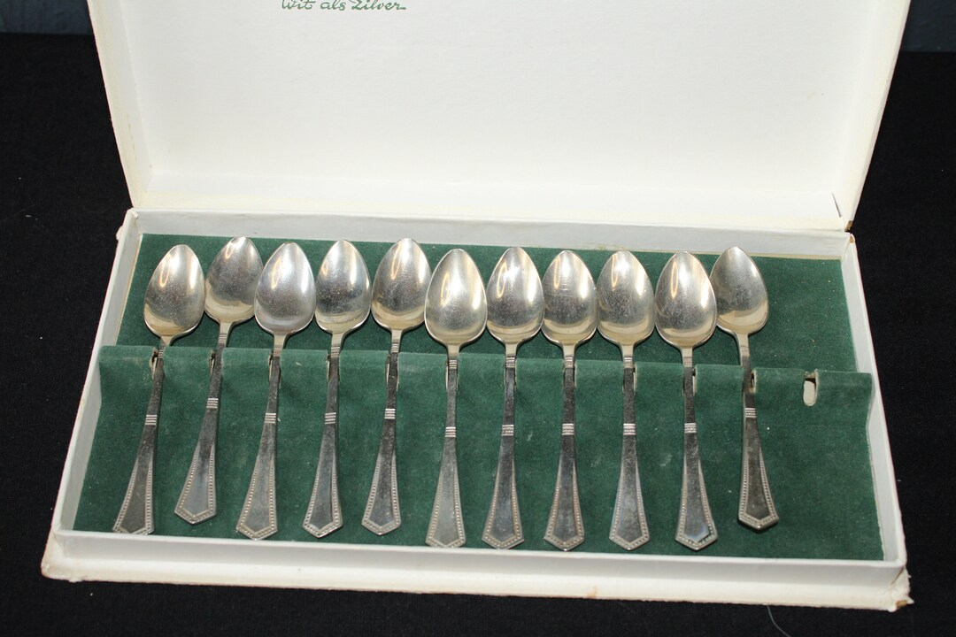Sola-massief Alpacca Teaspoon Mocha Spoon. 11 Pieces in Original Box - Etsy
