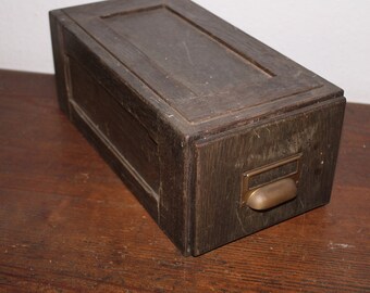 Wood Index Card Box - Etsy UK