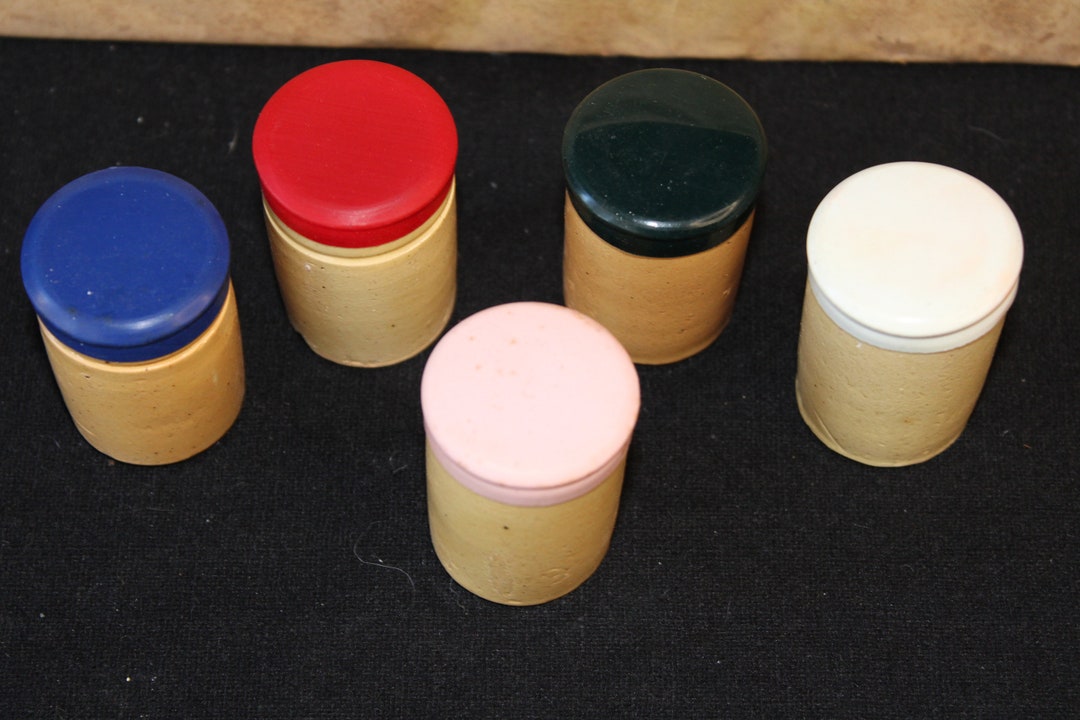 3 Old Pharmacy Jars for 10 Grams, Cream Jars Made of Earthenware or ...
