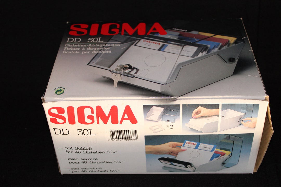 Sigma DD 50L Disk Storage Box With Lock. OVP / NOS - Etsy