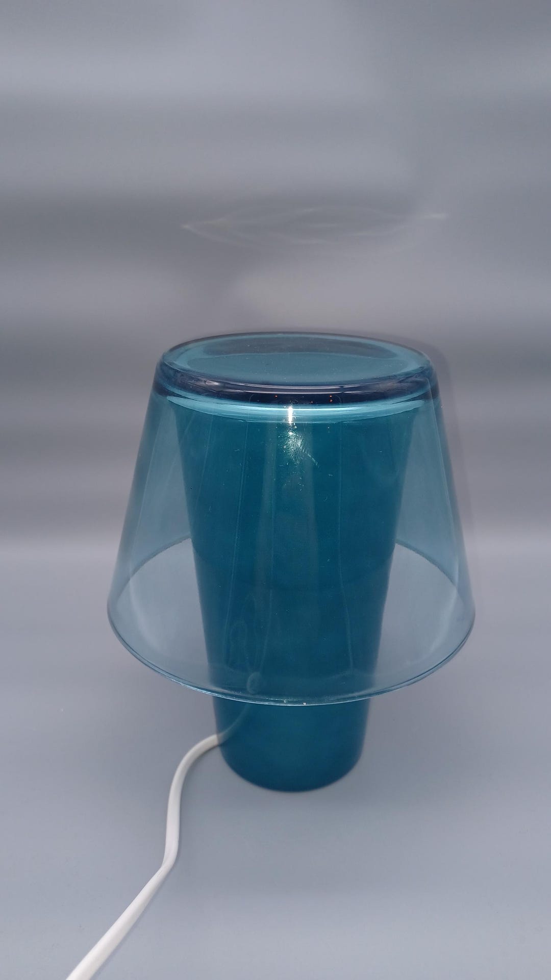 Vintage Ikea Gavik Turquoise Glass Lamp Designed by Helena Svensson ...