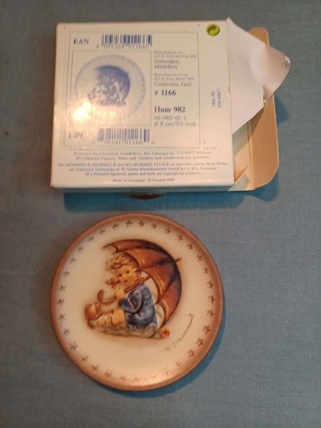 Original Hummel Miniature Plate Hum 982 secured girl - Etsy