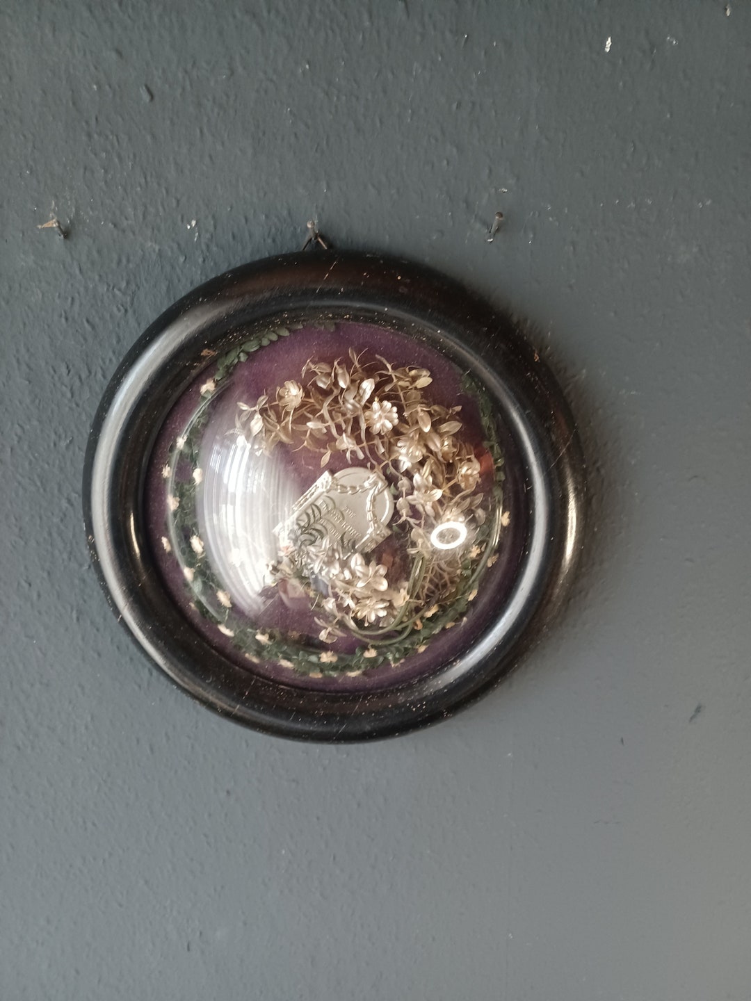 Rare Round Diorama Frame With Jewelry for a Silver Wedding. - Etsy