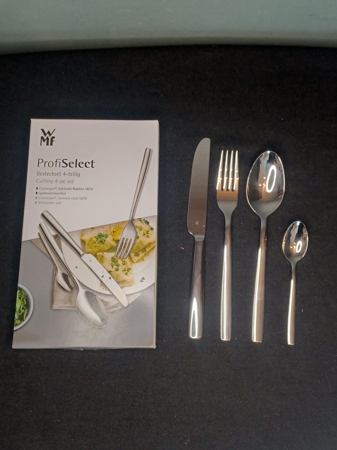 WMF Profiselect Cutlery Set. 4-piece! Polished 18/10 Stainless Steel ...