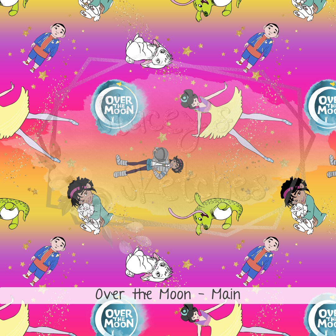 Over the Moon Seamless Prints | JPG - Etsy