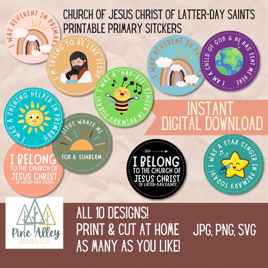 Church of Jesus Christ of Latter-day Saints - LDS - Primary Stickers ...