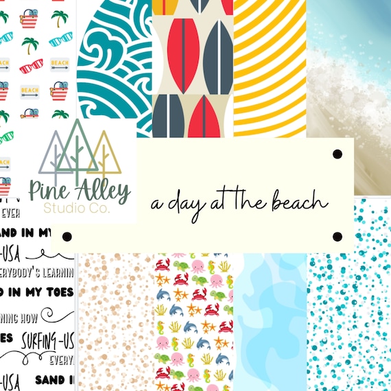 Beach Digital Paper Design Package of 10 JPG | Etsy