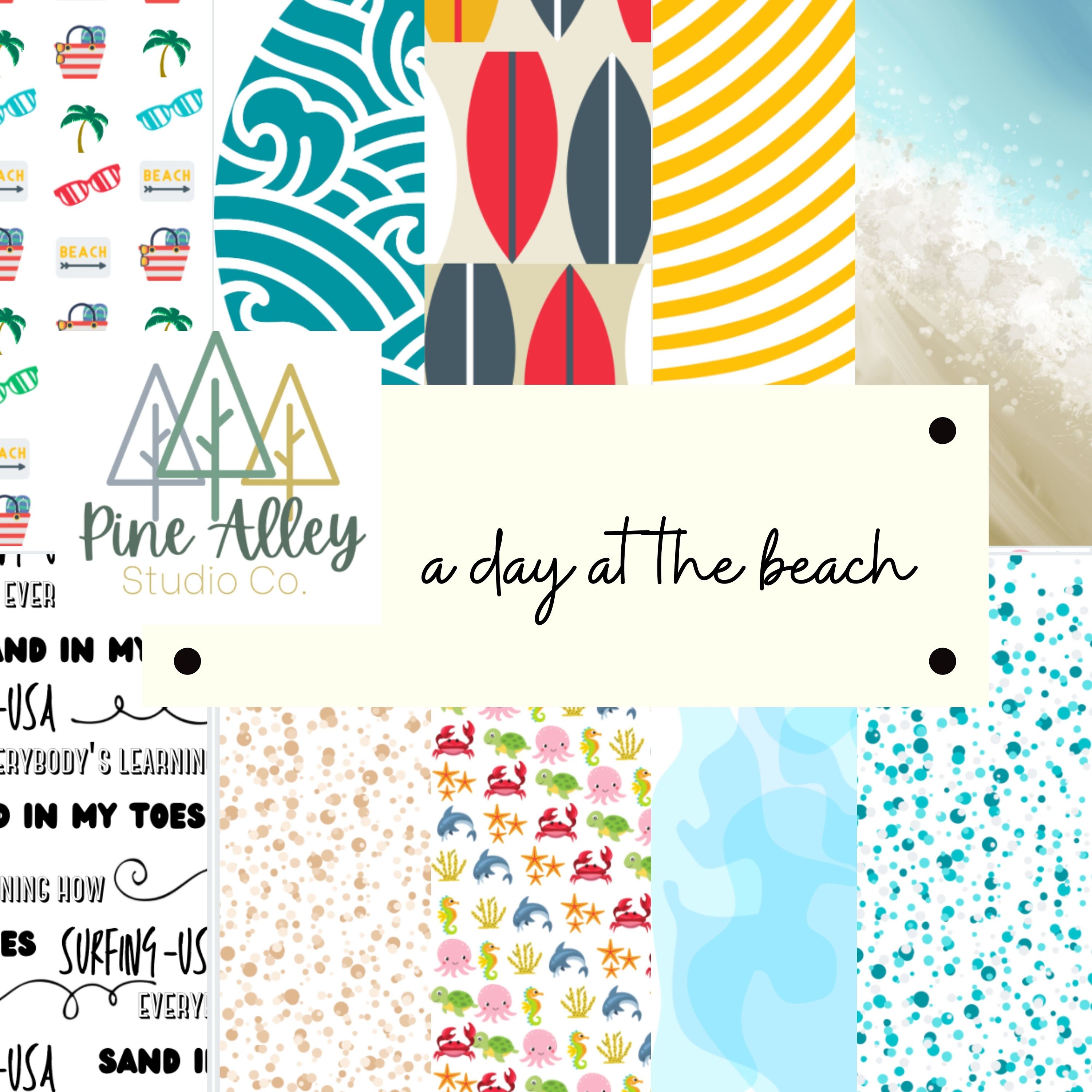Beach Digital Paper Design Package of 10- JPG - Etsy