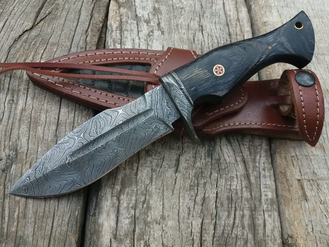Beautiful Damascus Steel Handmade Hunting Knife. - Etsy