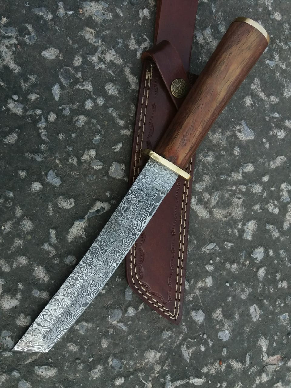 12 Inches Beautiful Tanto Blade Damascus Steel Hunting Knife. - Etsy