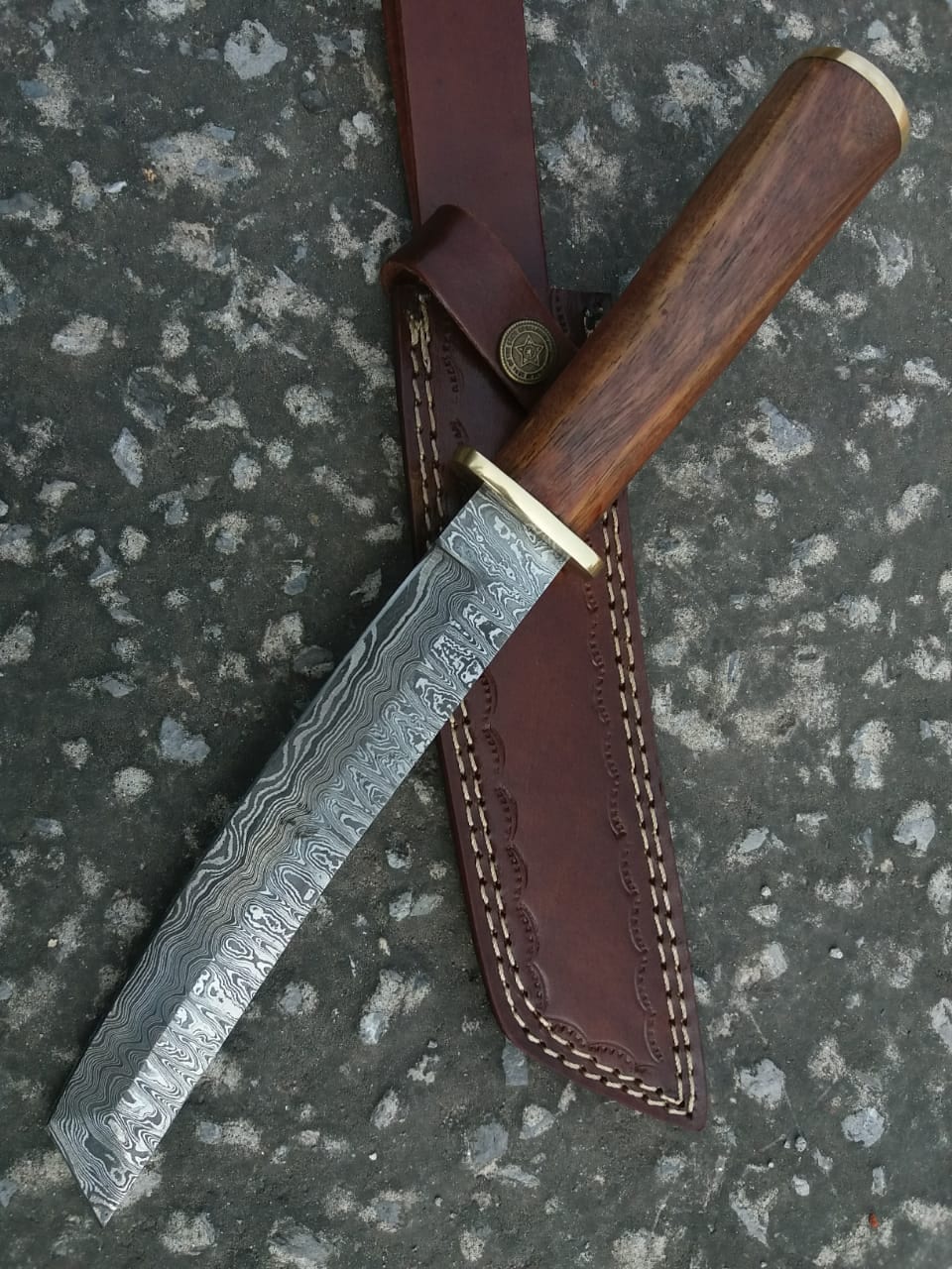 12 Inches Beautiful Tanto Blade Damascus Steel Hunting Knife. - Etsy