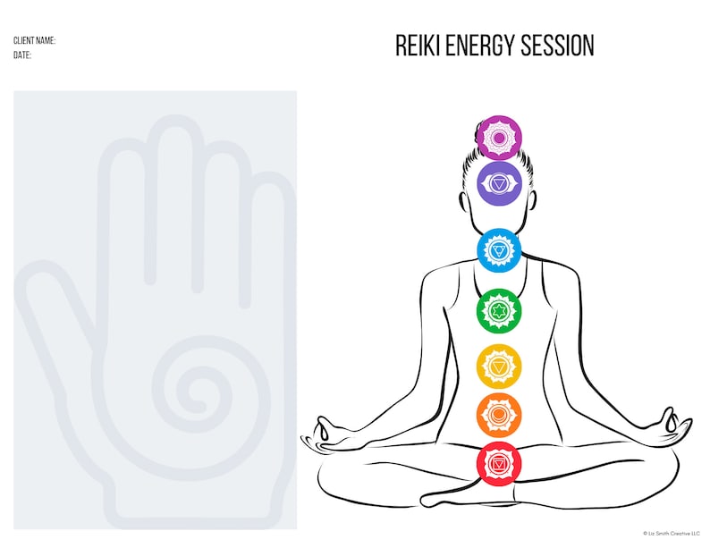 Distance Reiki Chakra Healing Printable Template - Etsy