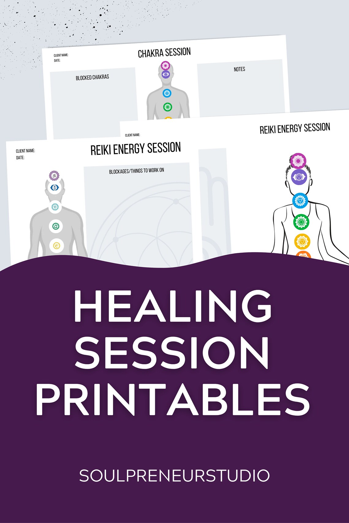 Distance Reiki Chakra Healing Printable Template - Etsy