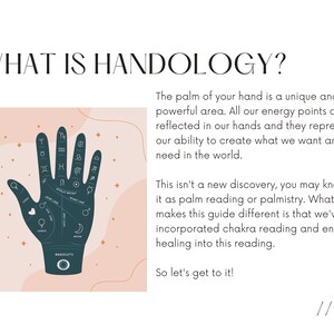 Palmistry & Chakra Reading: Handology Chart - Etsy