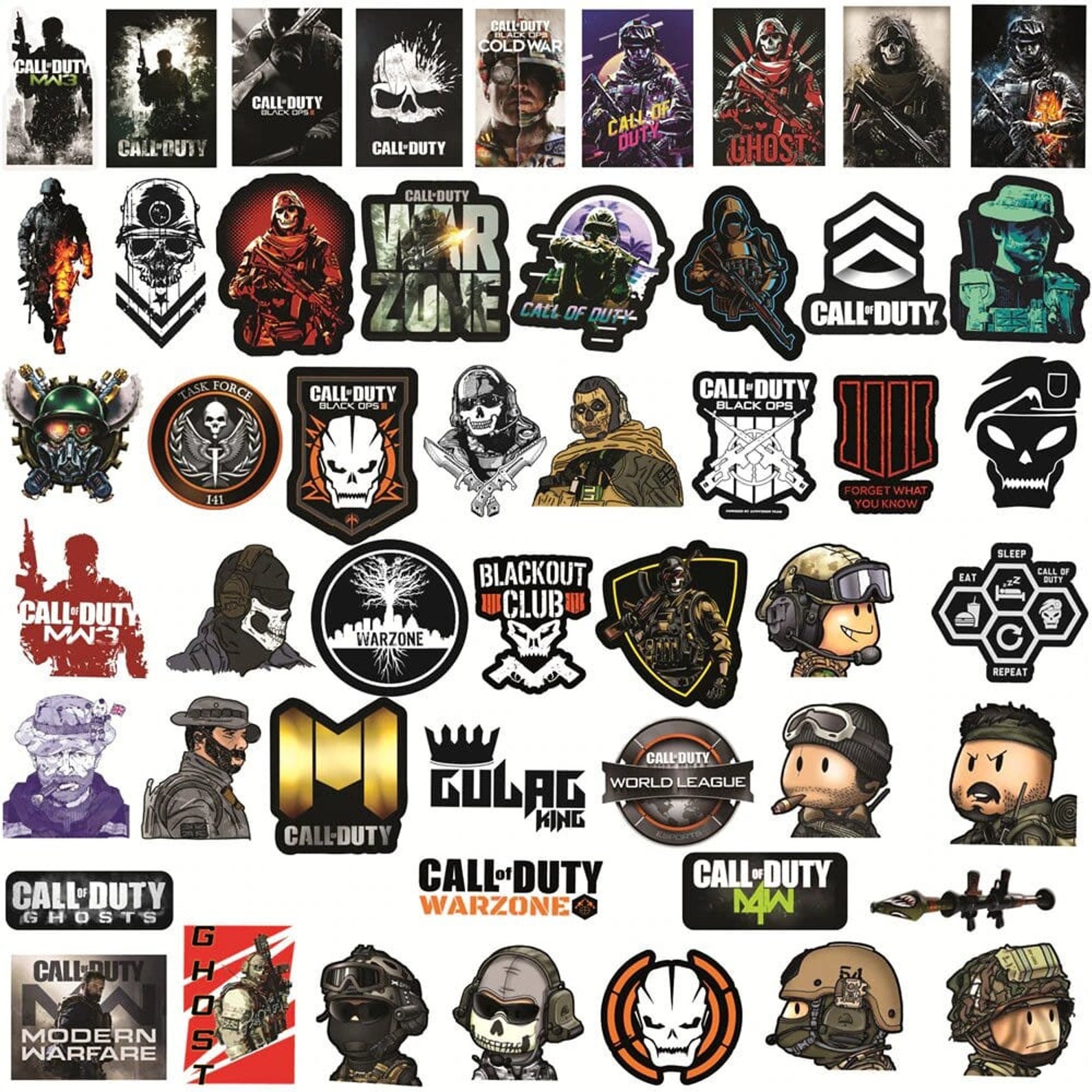 50 PCs Call of Duty Stickers | Etsy