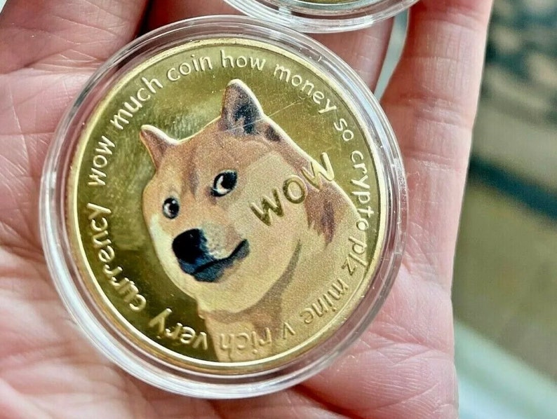 New GOLD or SLIVER Plated Dogecoin Dog Coin DOGE Commemorative | Etsy