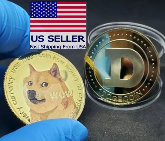 New GOLD or SLIVER Plated Dogecoin Dog Coin DOGE Commemorative | Etsy
