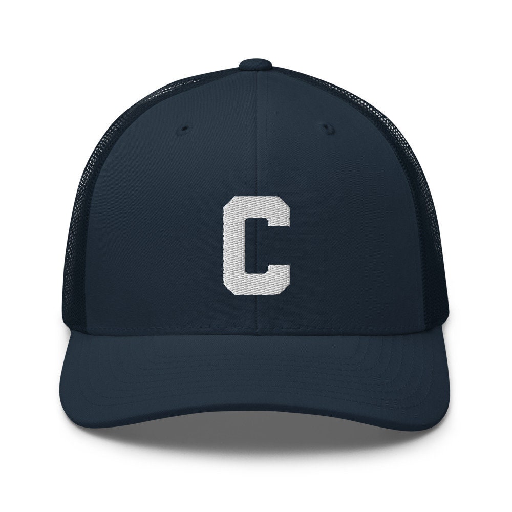 Letter C Trucker Hat LETTER Trucker Hat Embroidered Trucker - Etsy