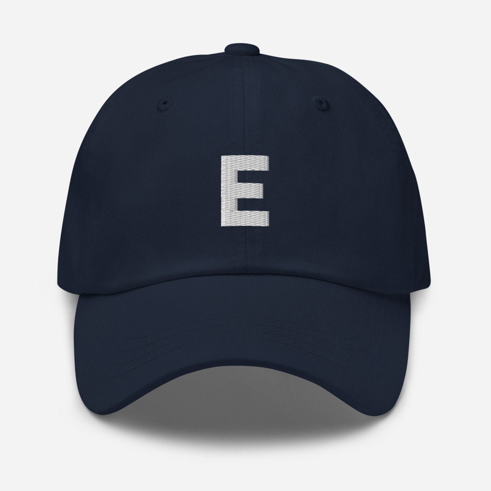 Letter E Dad Hat LETTER Baseball Hat, Embroidered Dad Cap Monogram ...