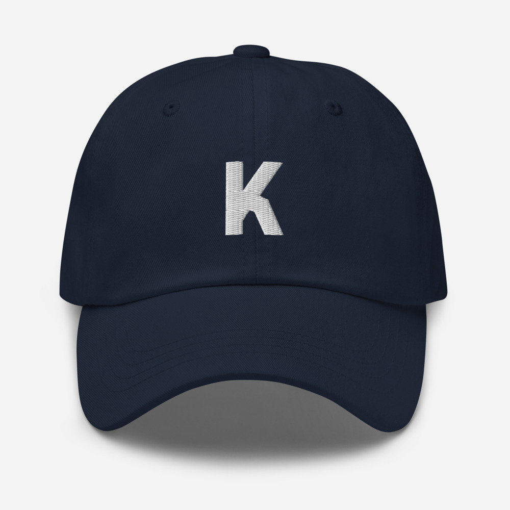 Letter K Dad Hat LETTER Baseball Hat, Embroidered Dad Cap Monogram ...