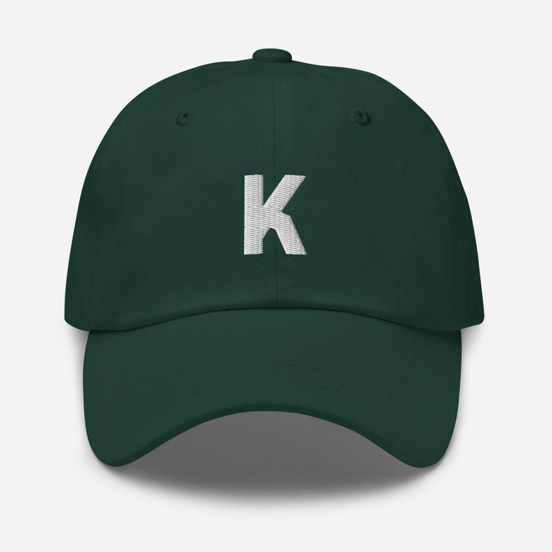 Letter K Dad Hat LETTER Baseball Hat, Embroidered Dad Cap Monogram ...