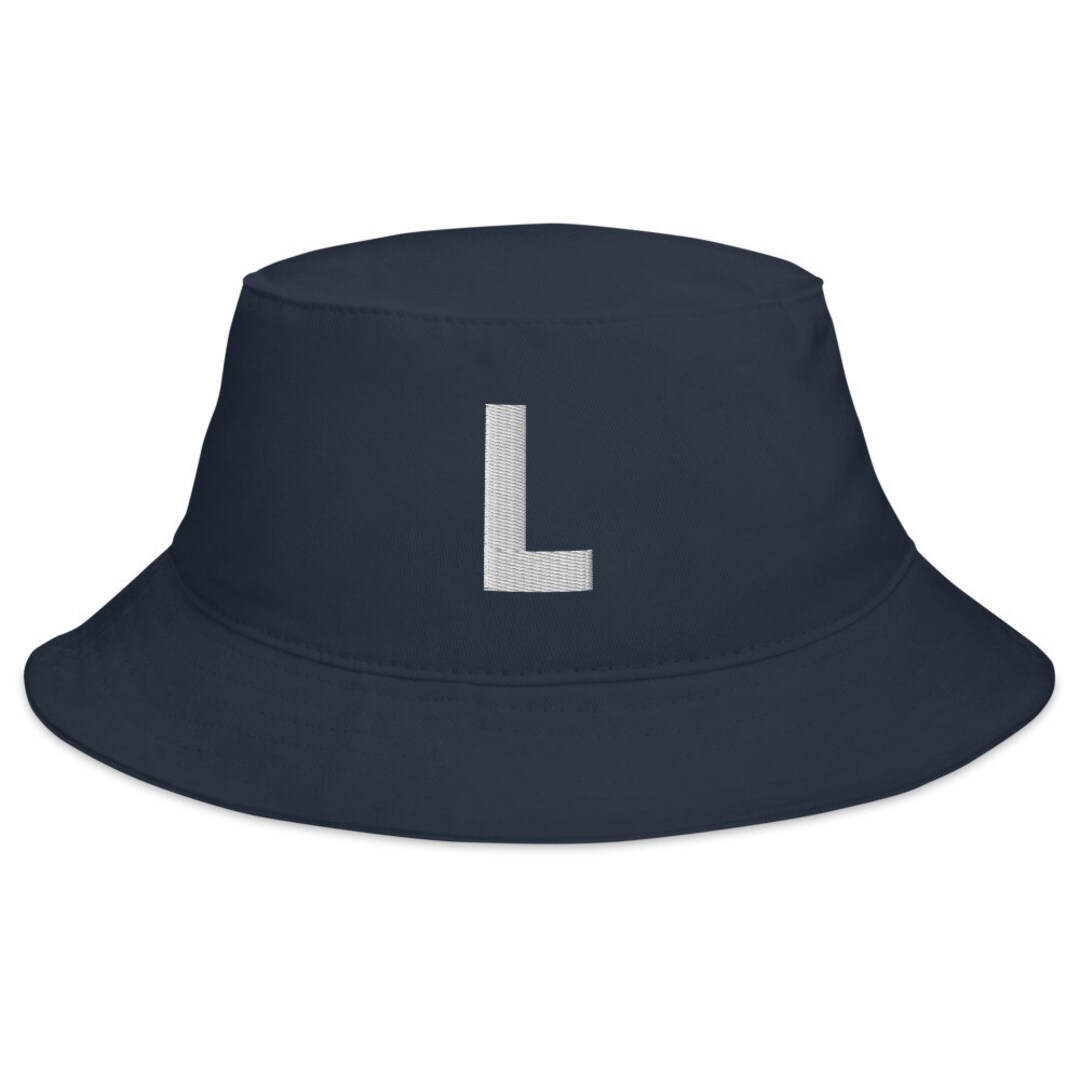 Letter L Bucket Hat Embroidered Bucket Hat Monogram Alphabet Initial - Etsy