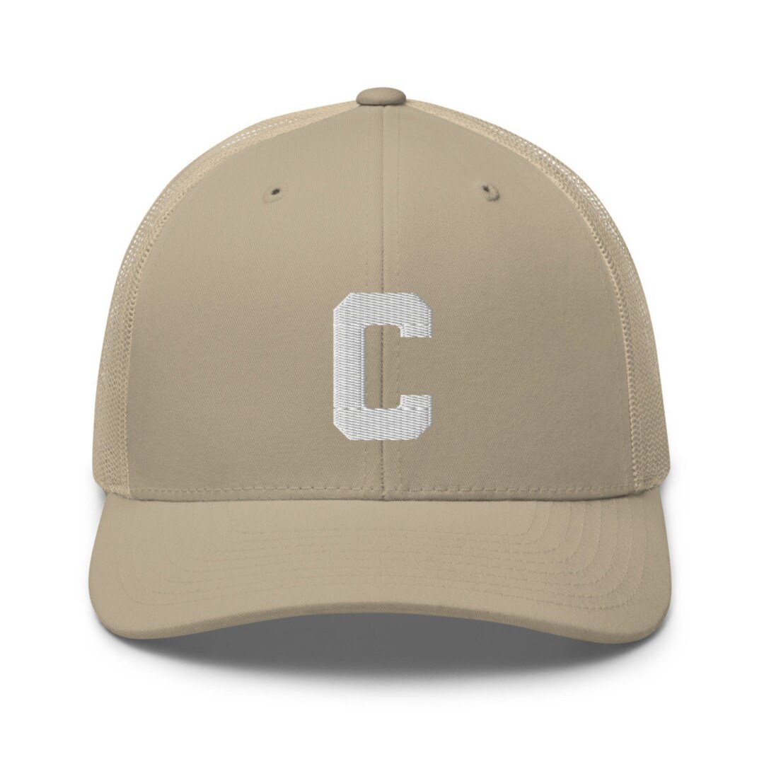 Letter C Trucker Hat LETTER Trucker Hat Embroidered Trucker - Etsy