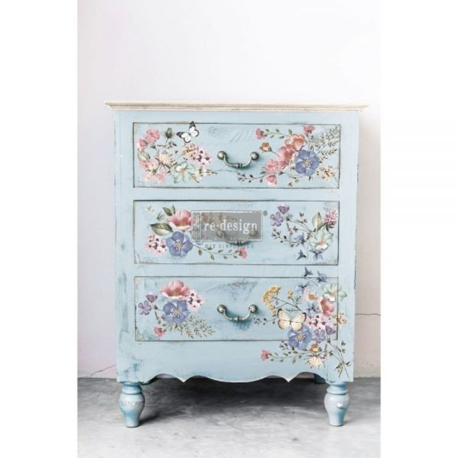 Delicate Fleur Rub on No Water Transfer Redesign With - Etsy