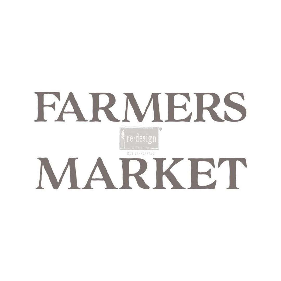 Farmers Market | Rub on No Water Transfer | Redesign With Prima | Large ...
