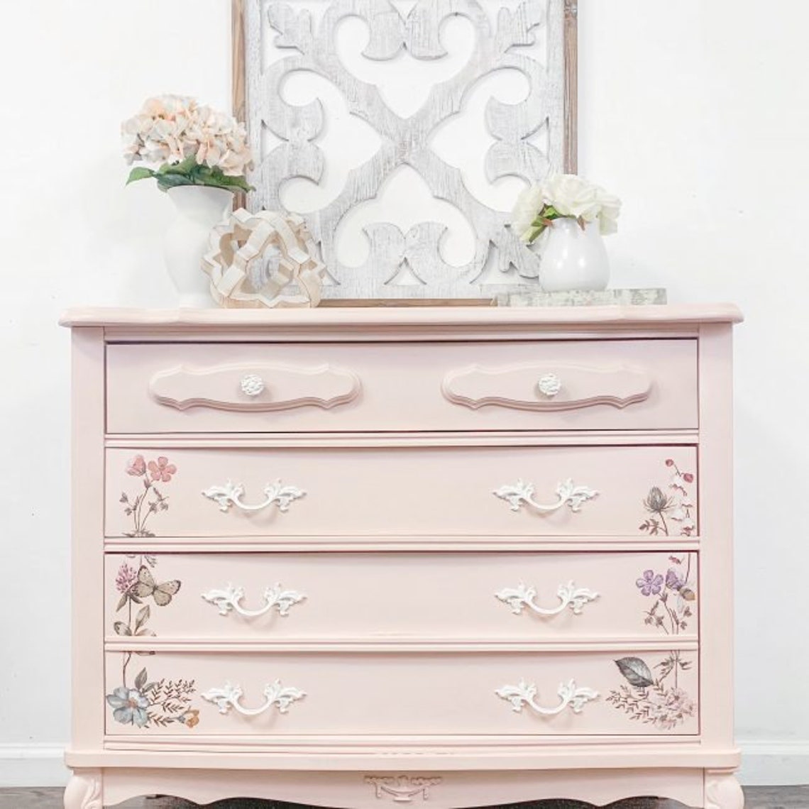 Delicate Fleur Rub on No Water Transfer Redesign With - Etsy