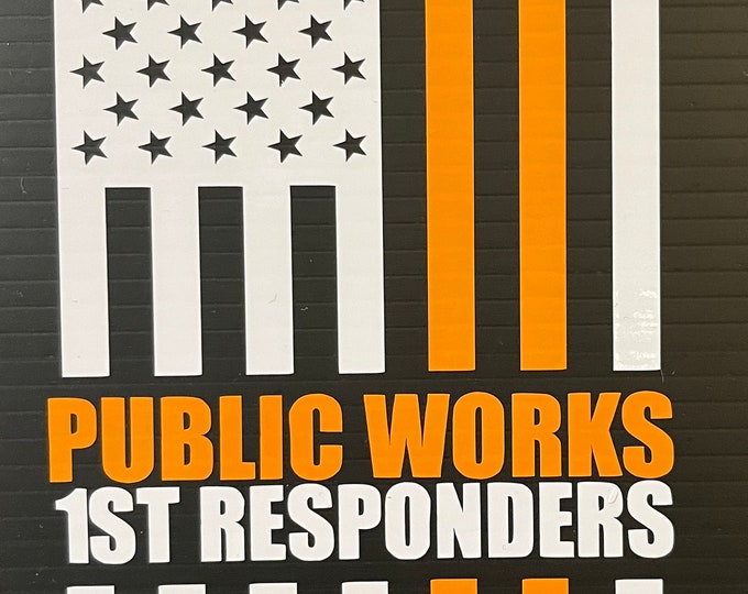 Public Works First Responders Flag Decal. - Etsy