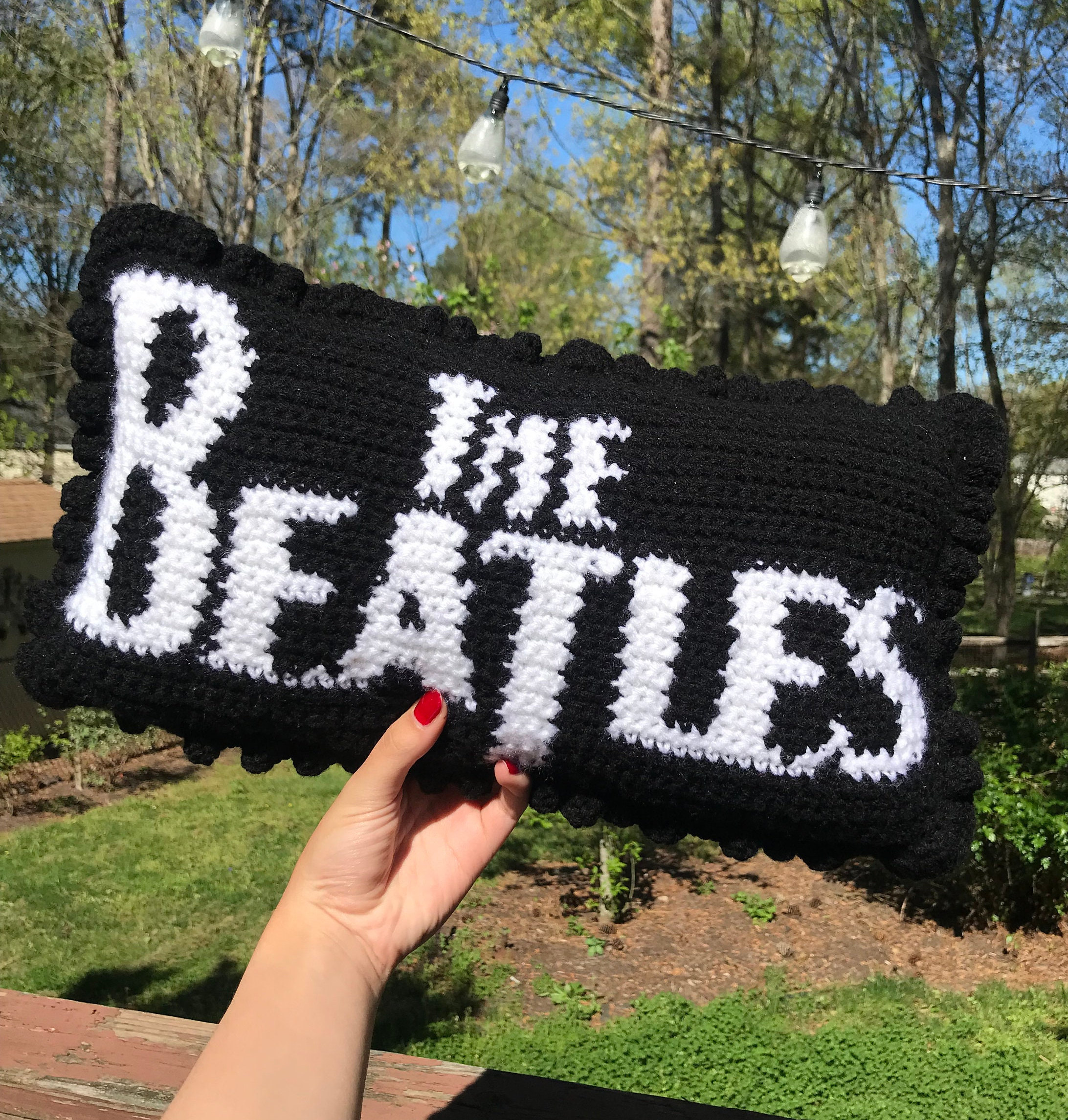 The Beatles Crochet 60's Vintage Inspired Pillow - Etsy
