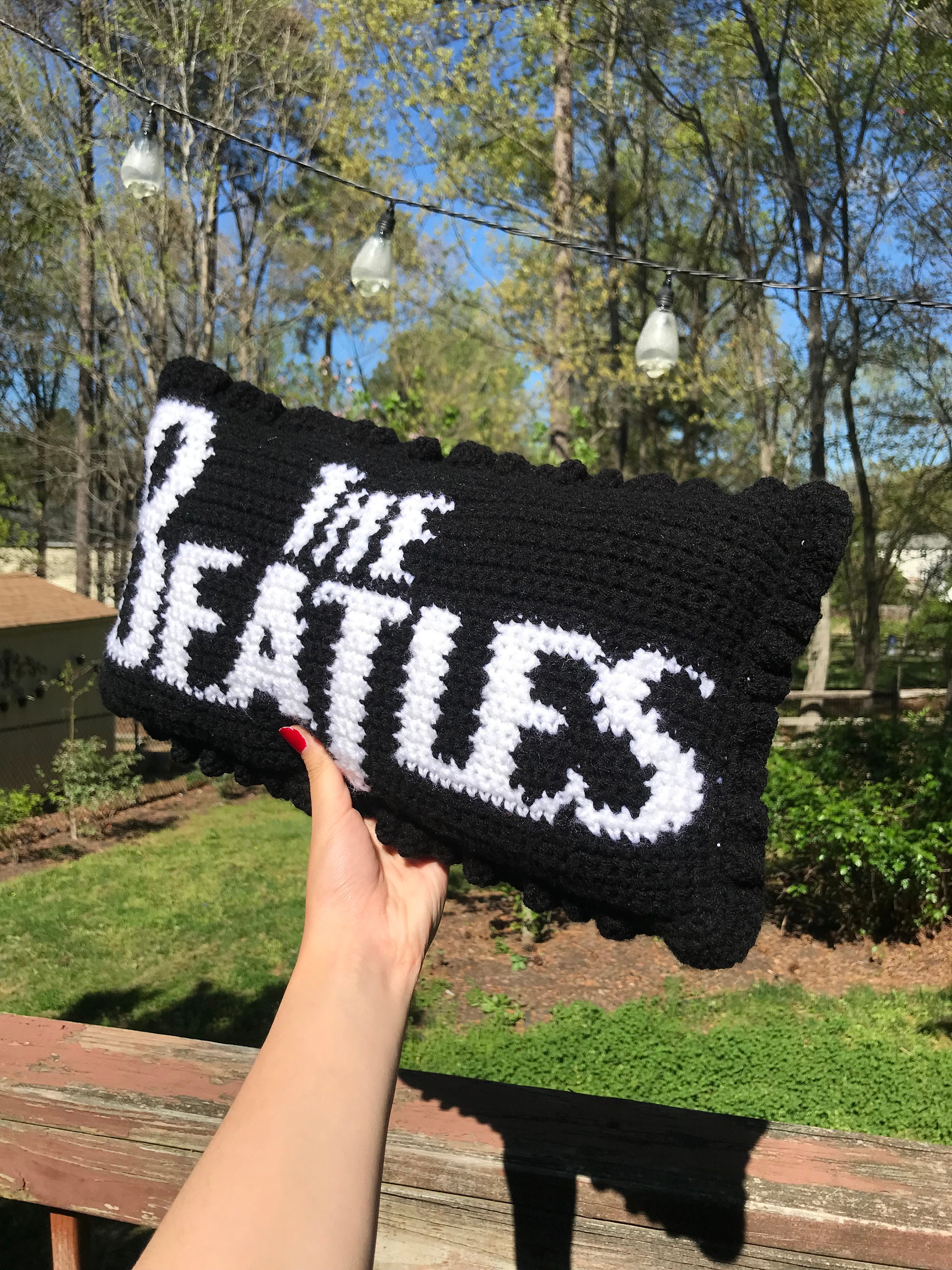 The Beatles Crochet 60's Vintage Inspired Pillow - Etsy