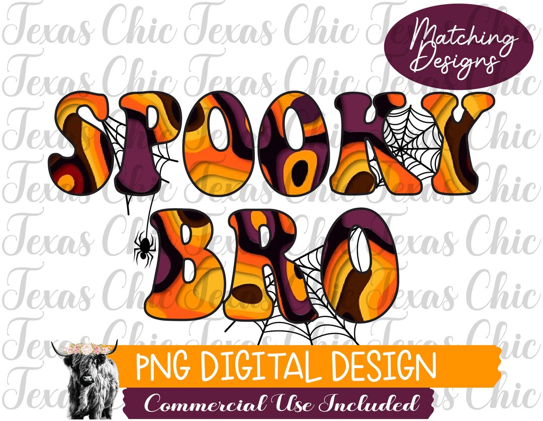 Spooky Bro Png, Sublimation Designs Downloads, Png, Digital Designs ...