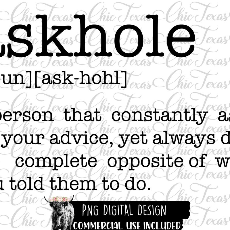 Askhole Png - Etsy
