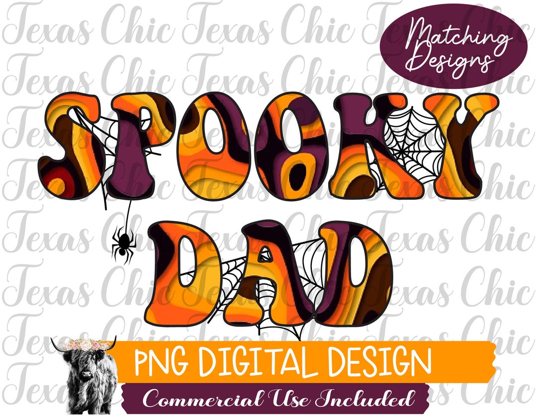 Spooky Dad Png, Sublimation Designs Downloads, Png, Digital Designs ...