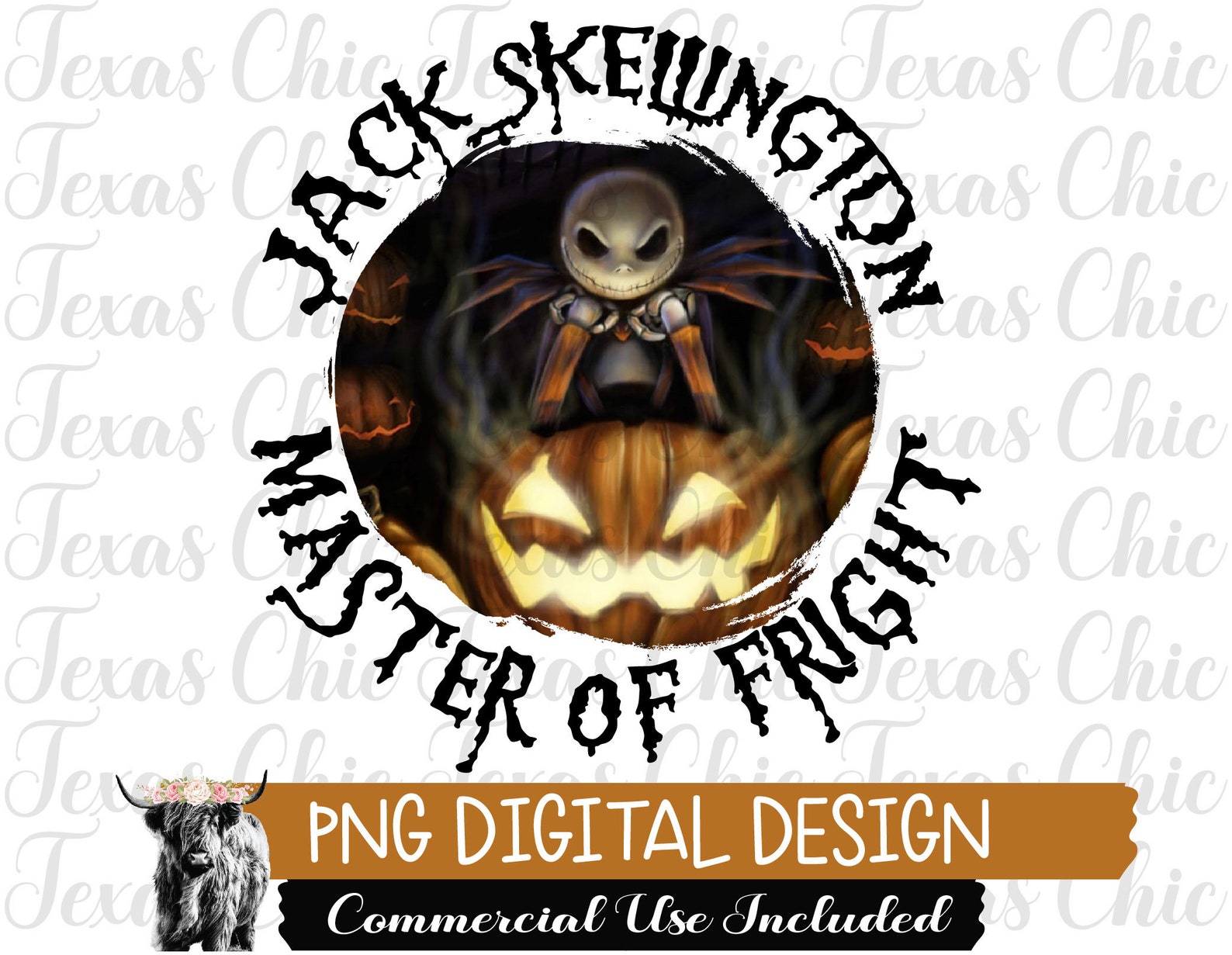 Jack Skellington Master of Fright Png, Sublimation Designs Downloads ...